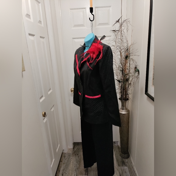 Lew Magram | Pants & Jumpsuits | Black Pinstripe Pant Suit By Lew ...